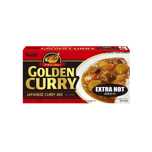 S&B Golden Curry Mix, Extra Hot - 220g - Fortwell Ltd